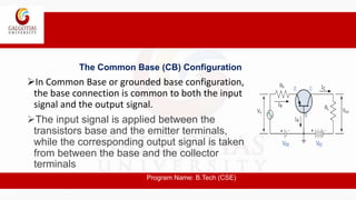 Bipolar Transistor and its configurations | PPTX