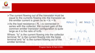 Bipolar Transistor and its configurations | PPTX