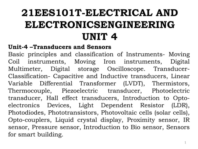 Basic electrical and electronics engineering | PPT