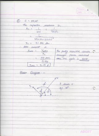 Beee ac circuits problems with solution | PDF