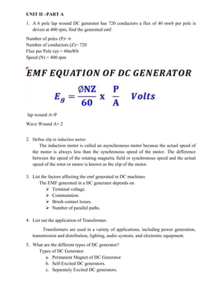 BE3251-Basic Electrical and Electronics engineering Important Questions- Anna University ...
