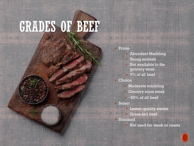introduction to Beef , grading, and parts | PDF | Cooking | Food & Drink