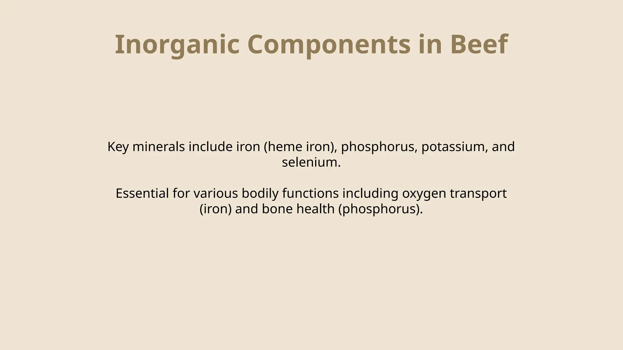 Beef: Nutritional Value, Processing, and Its Role in Food Engineering | PPTX