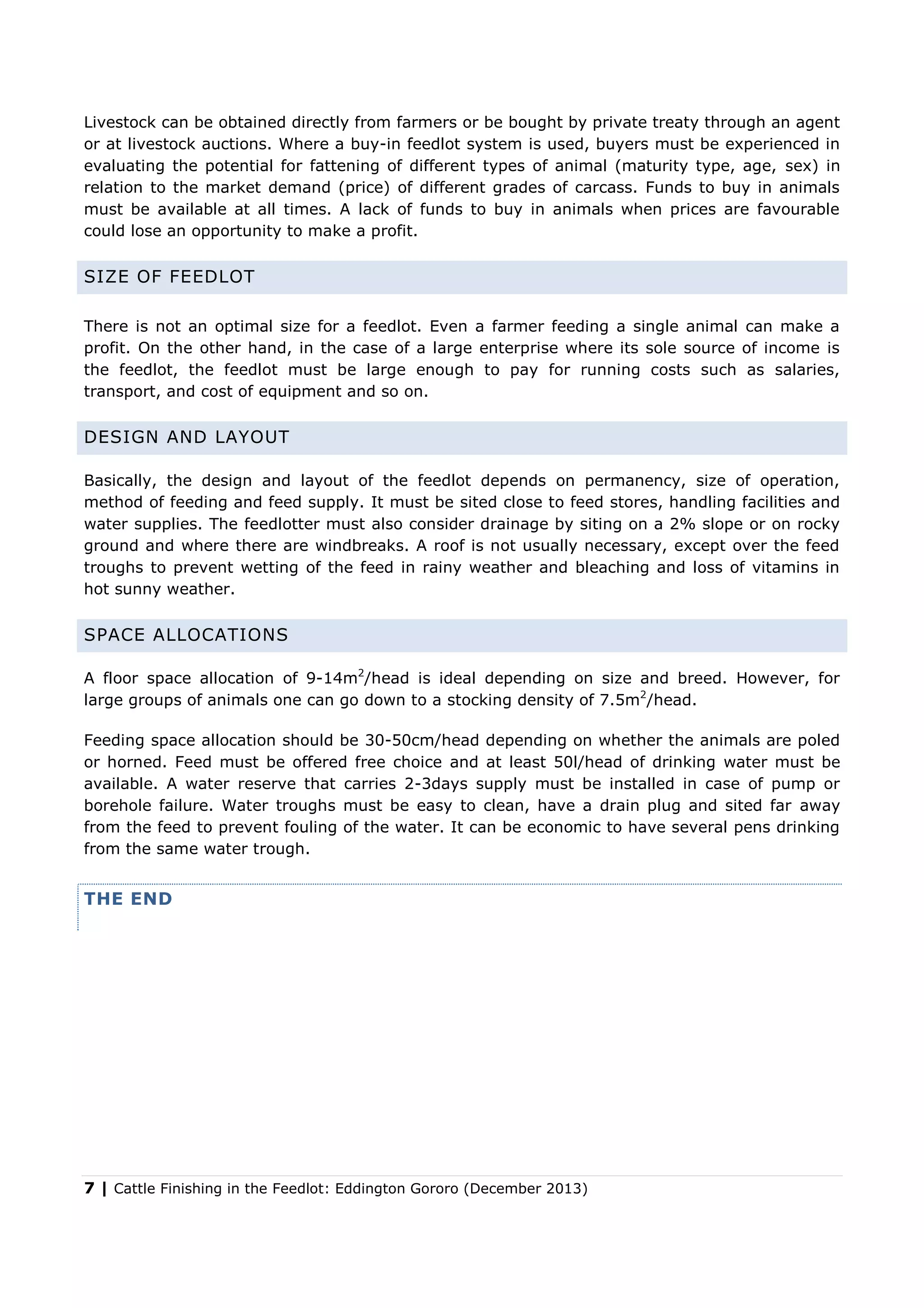 Beef cattle finishing in the feedlot | PDF