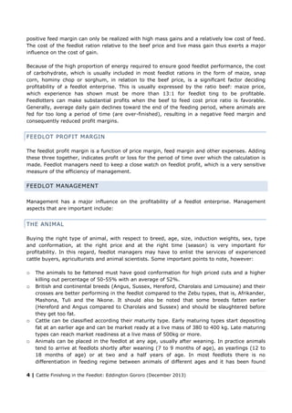 Beef cattle finishing in the feedlot | PDF