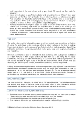 Beef cattle finishing in the feedlot | PDF
