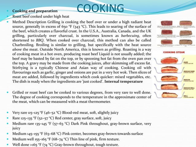 Beef cookery technique | PPT