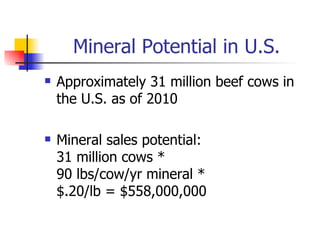 Beef Cow Mineral Business | PPT