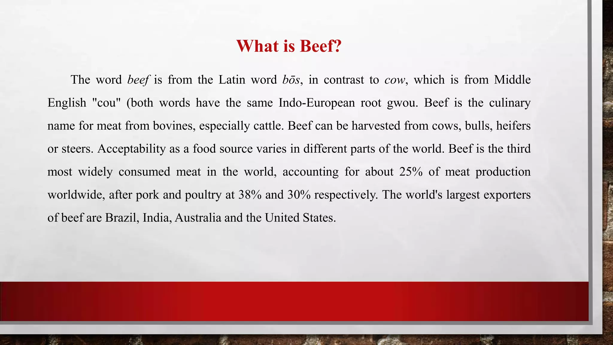 BEEF CUTS .. | PPTX