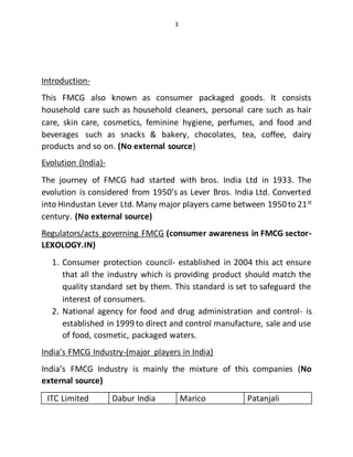 FMCG Industry Analysis | DOCX
