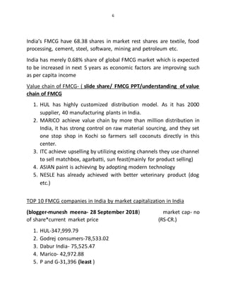 FMCG Industry Analysis | DOCX