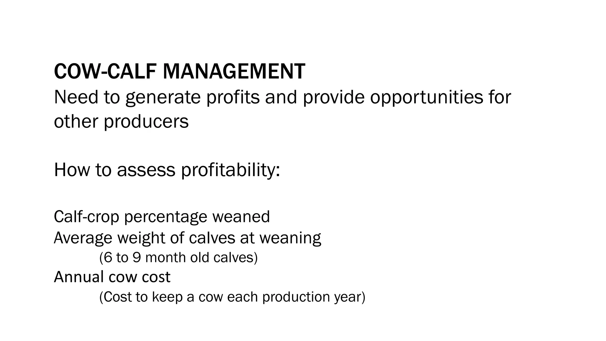 Beef production cow calf weaner | PDF