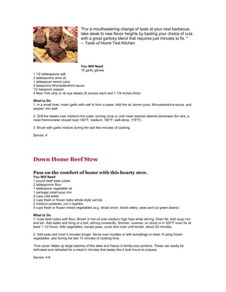 Beef recipes | PDF | Barbecues and Grilling | Food & Drink