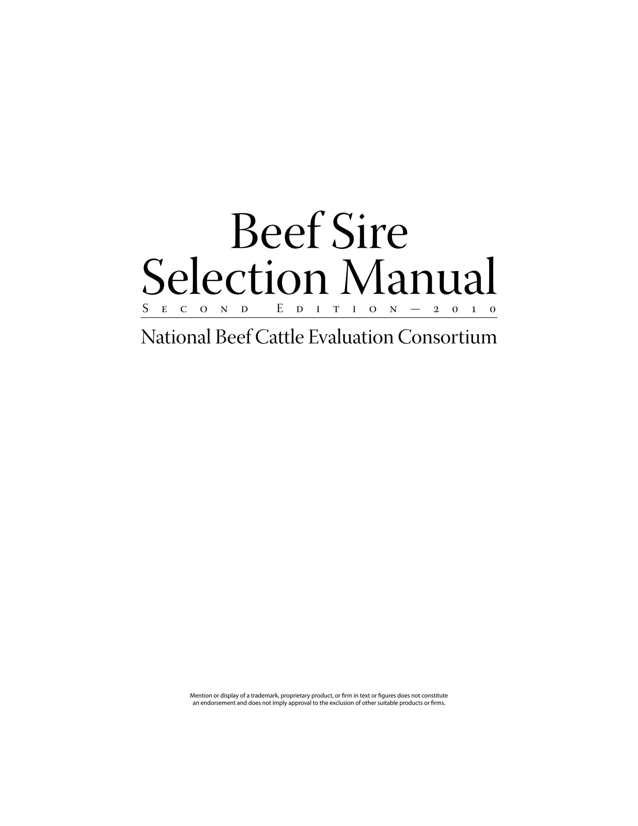 Beef sire selection manual (usa) | PDF