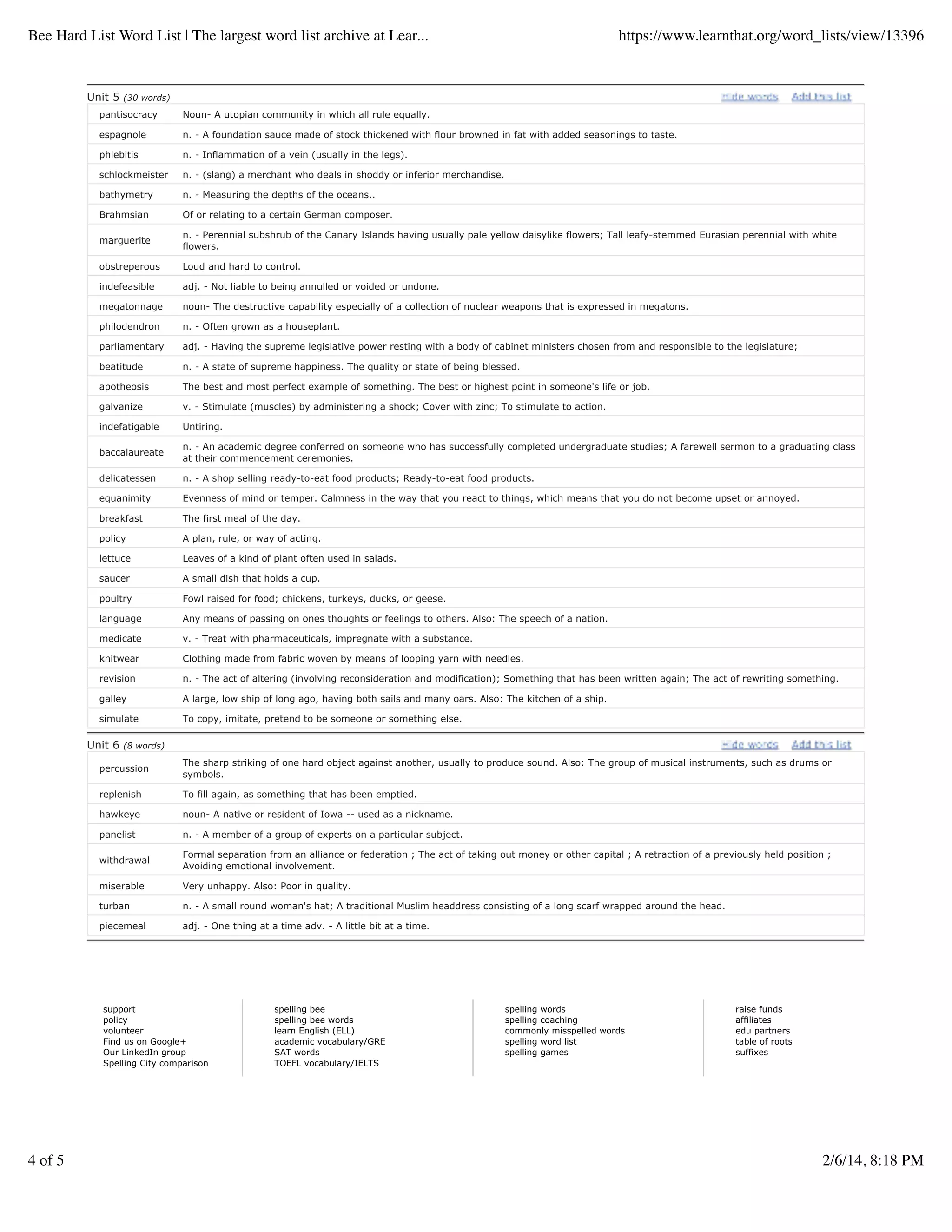Bee hard list word list | the largest word list archive at learn that.org