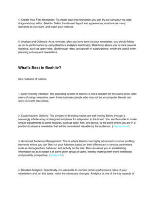 Beehiiv Full Review_ Pricing-Pros and Cons 2024.pdf | Marketing and ...