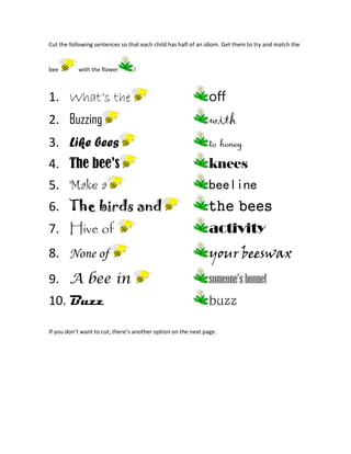 Bee Idioms | PDF