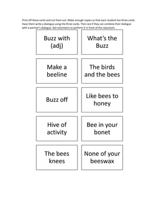 Bee Idioms | PDF