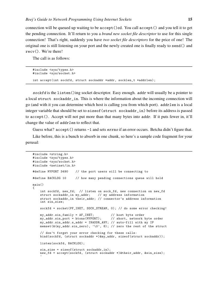 Beej Guide Network Programming