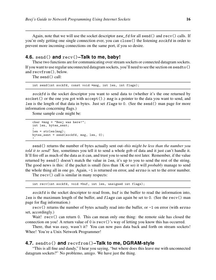 Beej Guide Network Programming Beej Guide Network Programming
