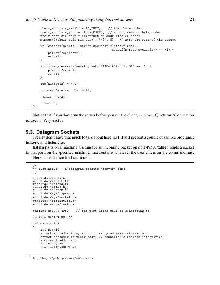 Beej Guide Network Programming Beej Guide Network Programming