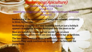 Beekeeping(apiculture) | PPTX