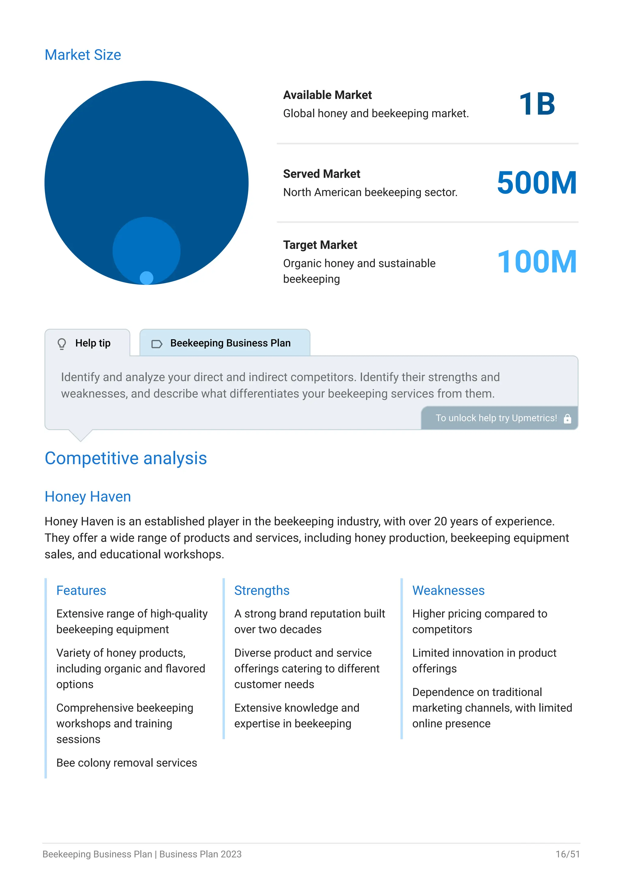 Beekeeping Business Plan Example | Upmetrics | PDF