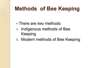 Presentation on Bee Keeping & Apiculture. | PPTX