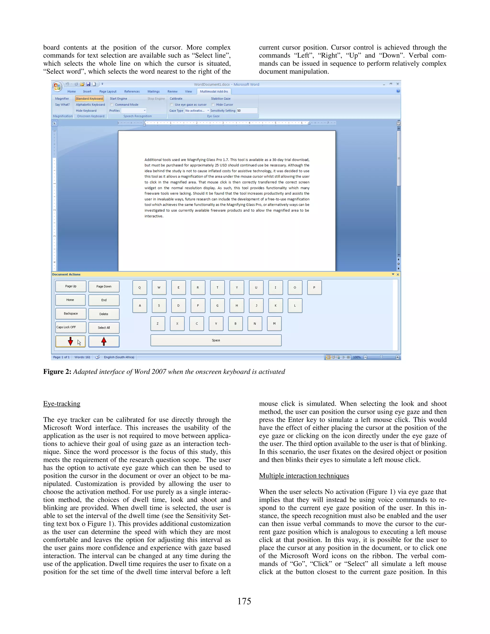 Beelders Using Vision And Voice To Create A Multimodal Interface For Microsoft Word 2007 | PDF