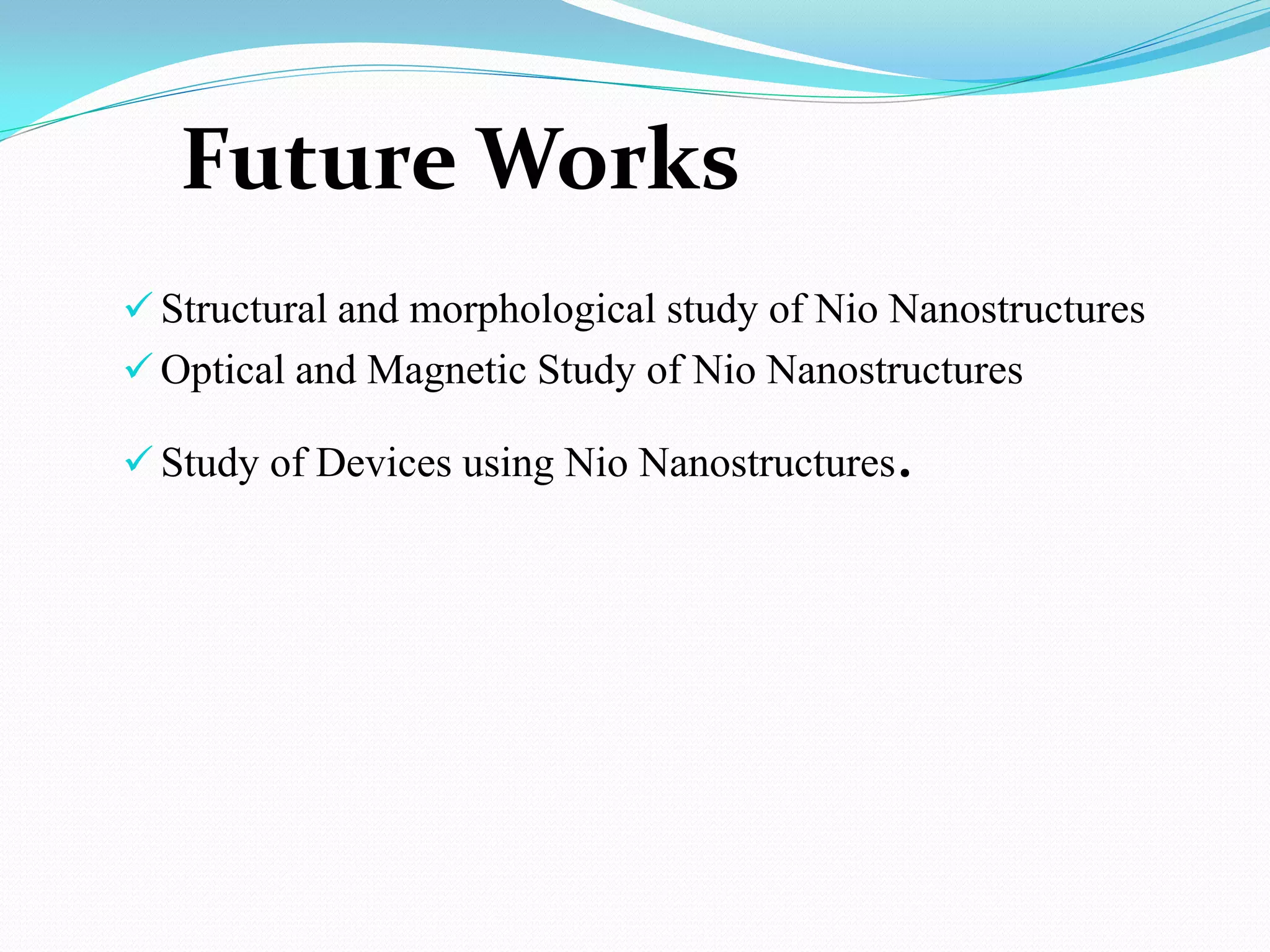 Synthesis and characterization of nickel oxide nanastructures | PDF