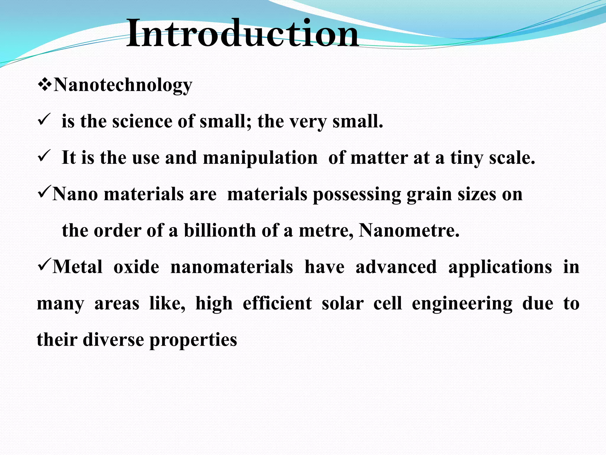 Synthesis and characterization of nickel oxide nanastructures | PDF