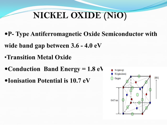 Synthesis and characterization of nickel oxide nanastructures | PDF ...