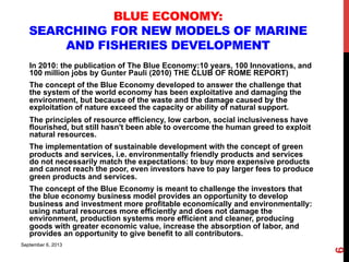 BLUE ECONOMY: TOWARDS A SUSTAINABLE MARINE AND FISHERIES DEVELOPMENT IN ...