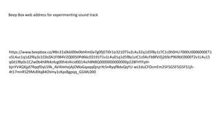 Beep Boxexperiment | PPTX