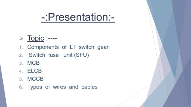 Electrical Installation PPT (Basic Electrical Engineering) | PPTX