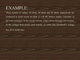 BEE OHMS LAWS KIRCHHOFF LAWS PRESENTATION PPT | PPT