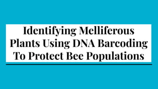 Bee project dna barcoding | PDF
