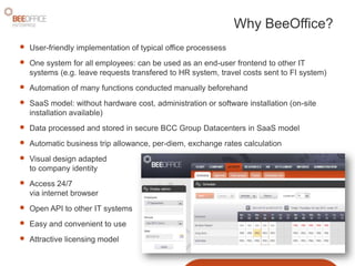 BeeOffice - the best office automation tool for your company! | PPTX