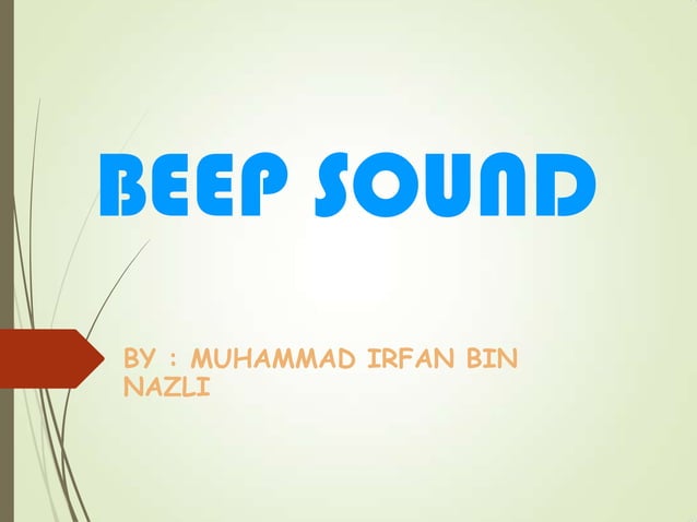 Beep sound | PPT