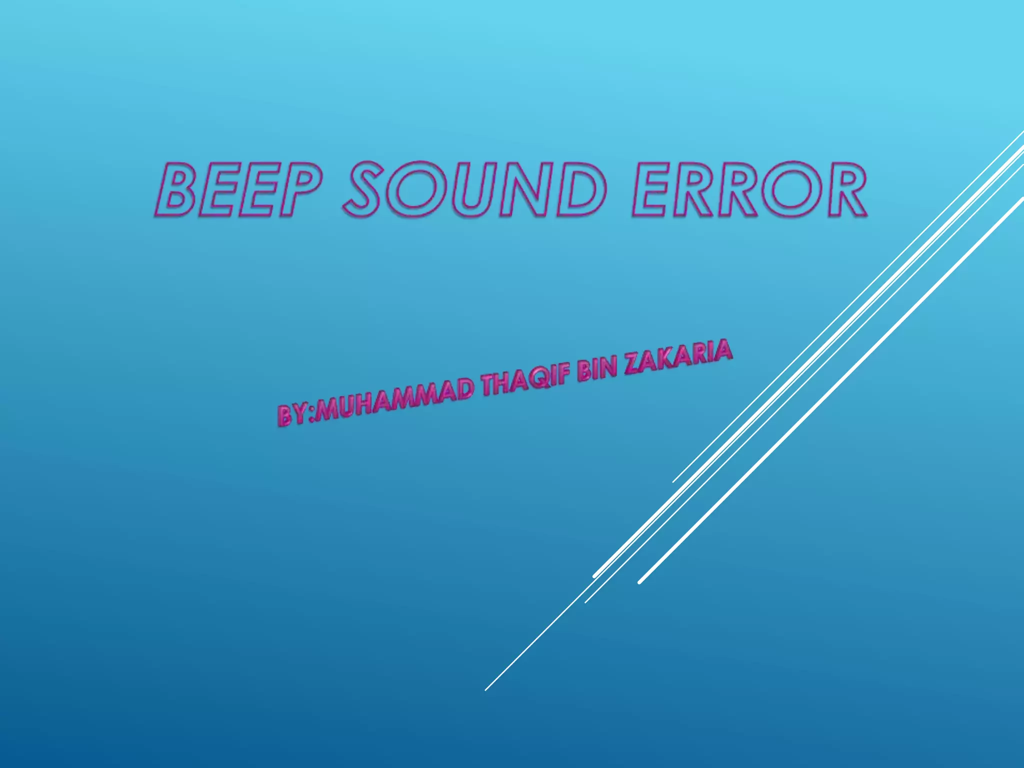 Beep Sound | PPT