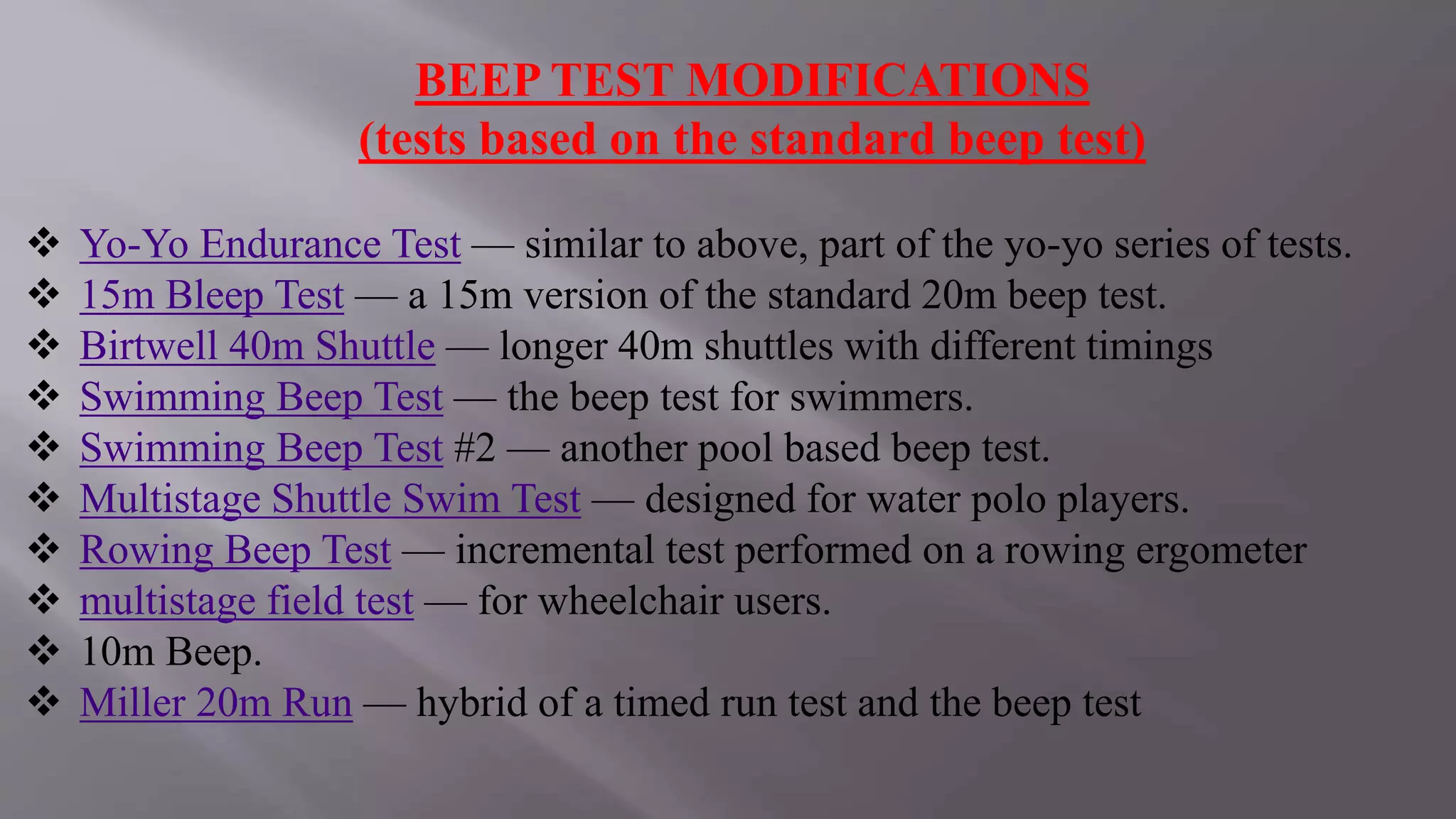 Beep test | PPTX