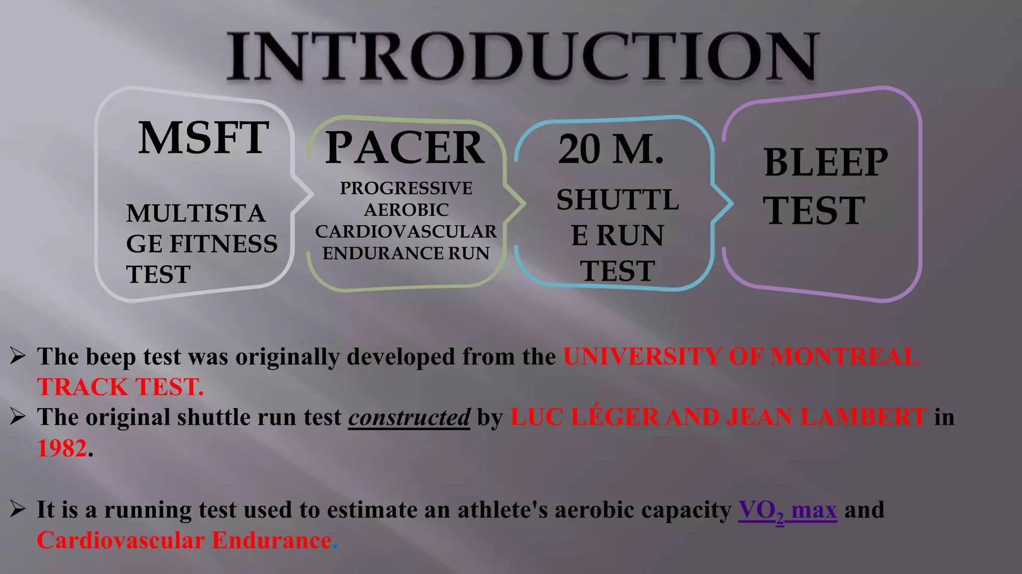Beep test | PPTX