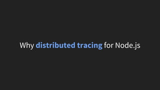 Distributed tracing for Node.js
