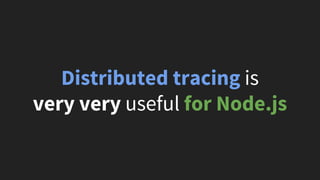 Distributed tracing for Node.js