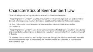 BEER-LAMBERT’S LAW (Principle of Spectroscopy).pptx