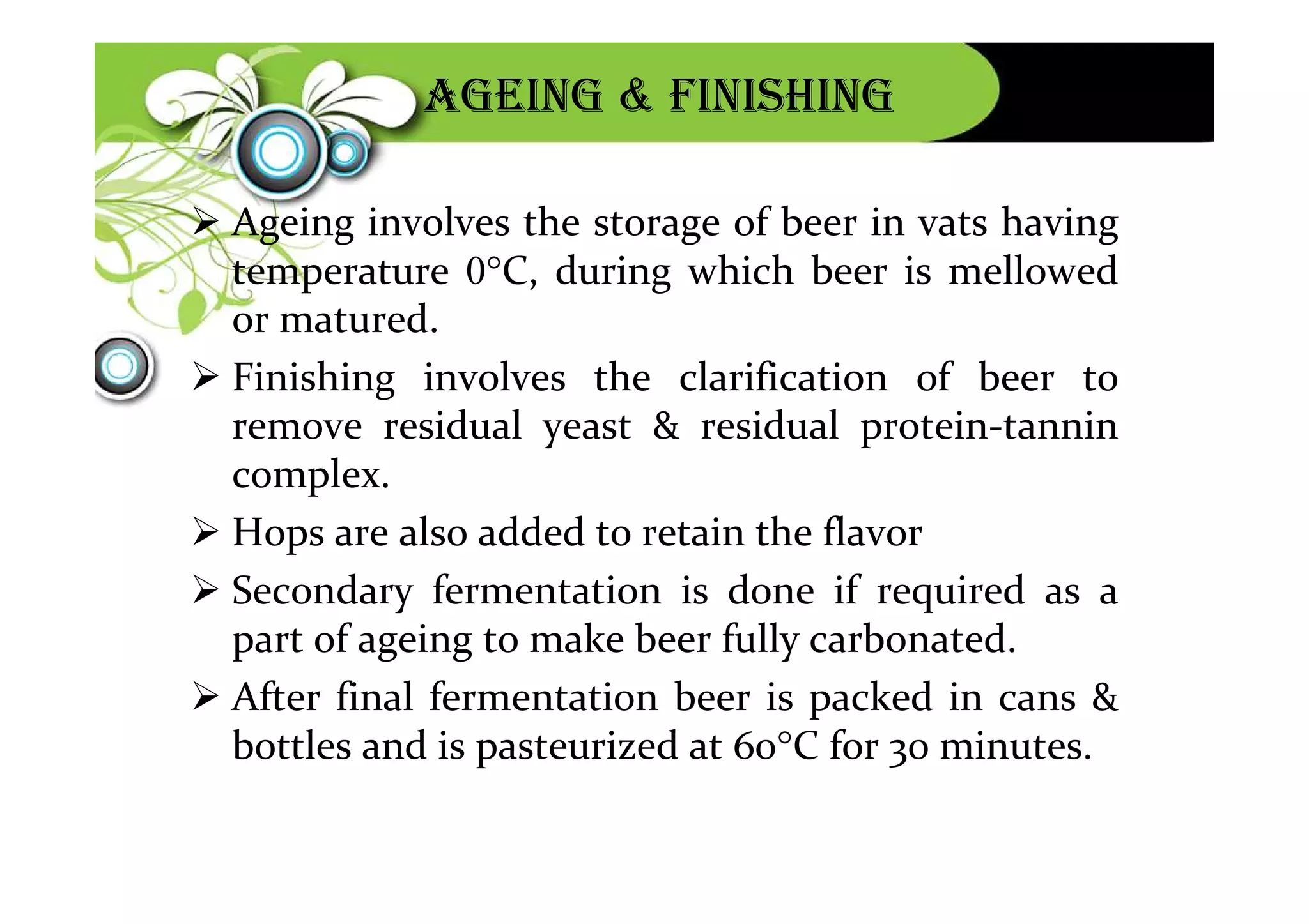 Beer types, production &spoilage | PDF