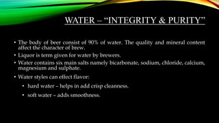 Beer and its processing | PPTX