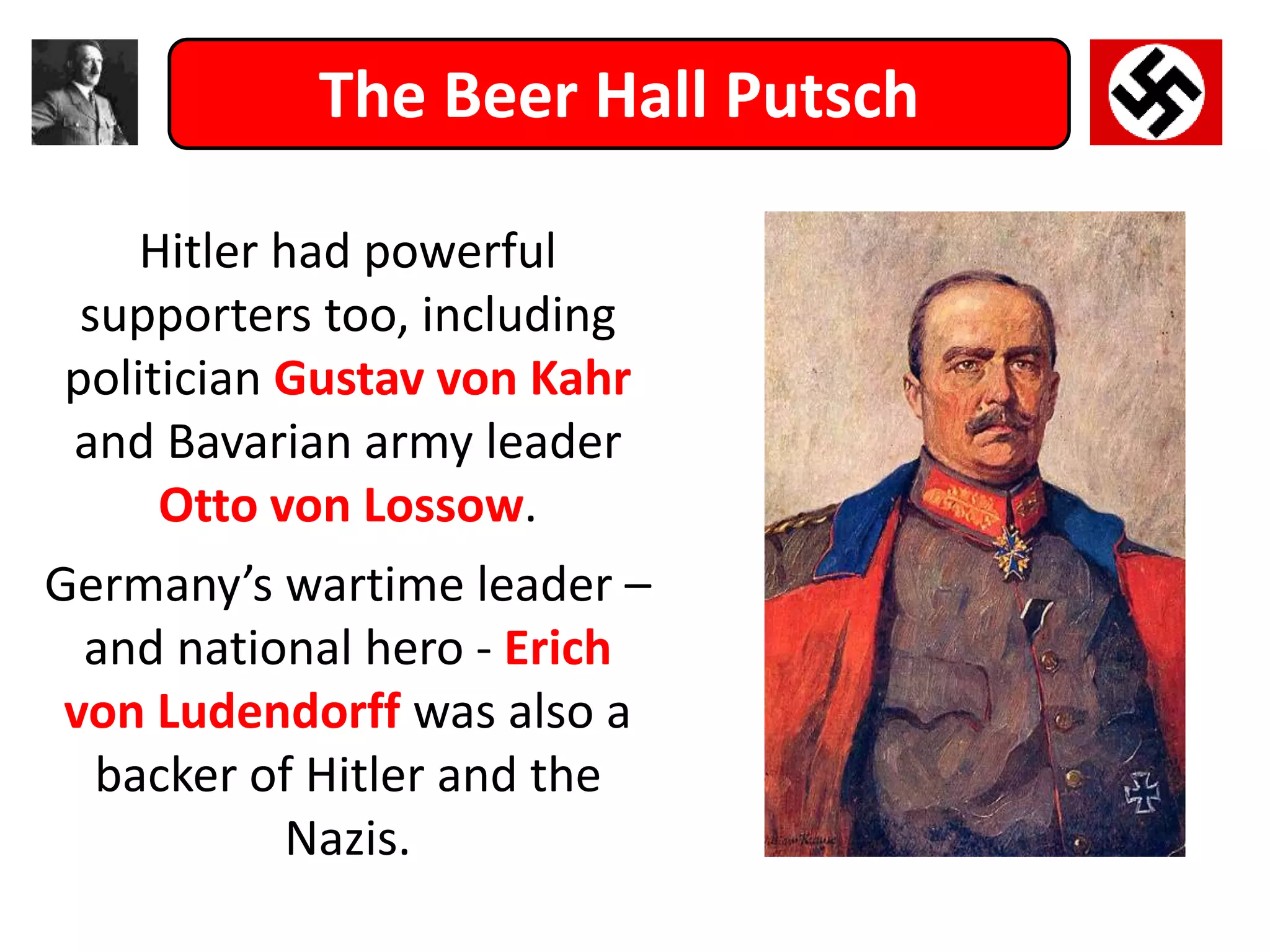 Hitler and Nazi Germany - Beer hall putsch | PPTX