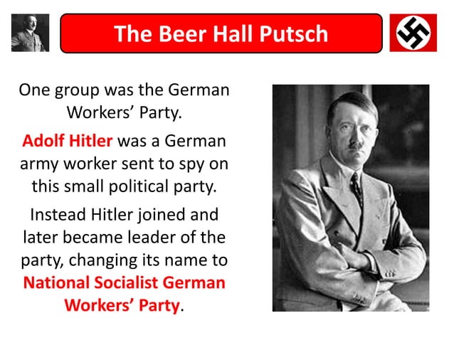 Hitler and Nazi Germany - Beer hall putsch | PPTX | Death, Injury, or ...