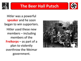 Hitler and Nazi Germany - Beer hall putsch | PPTX